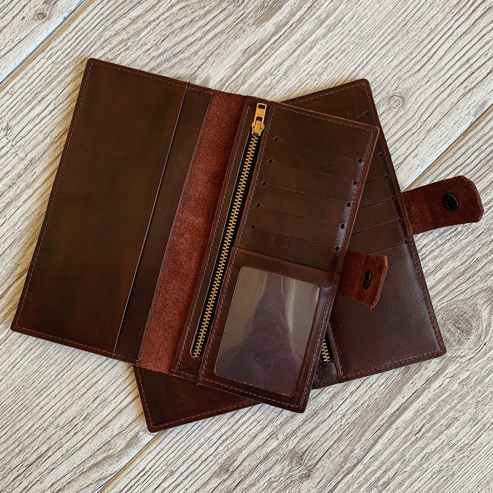 Leather Clutch Wallet Leather Wallet Women's Personalized - Etsy