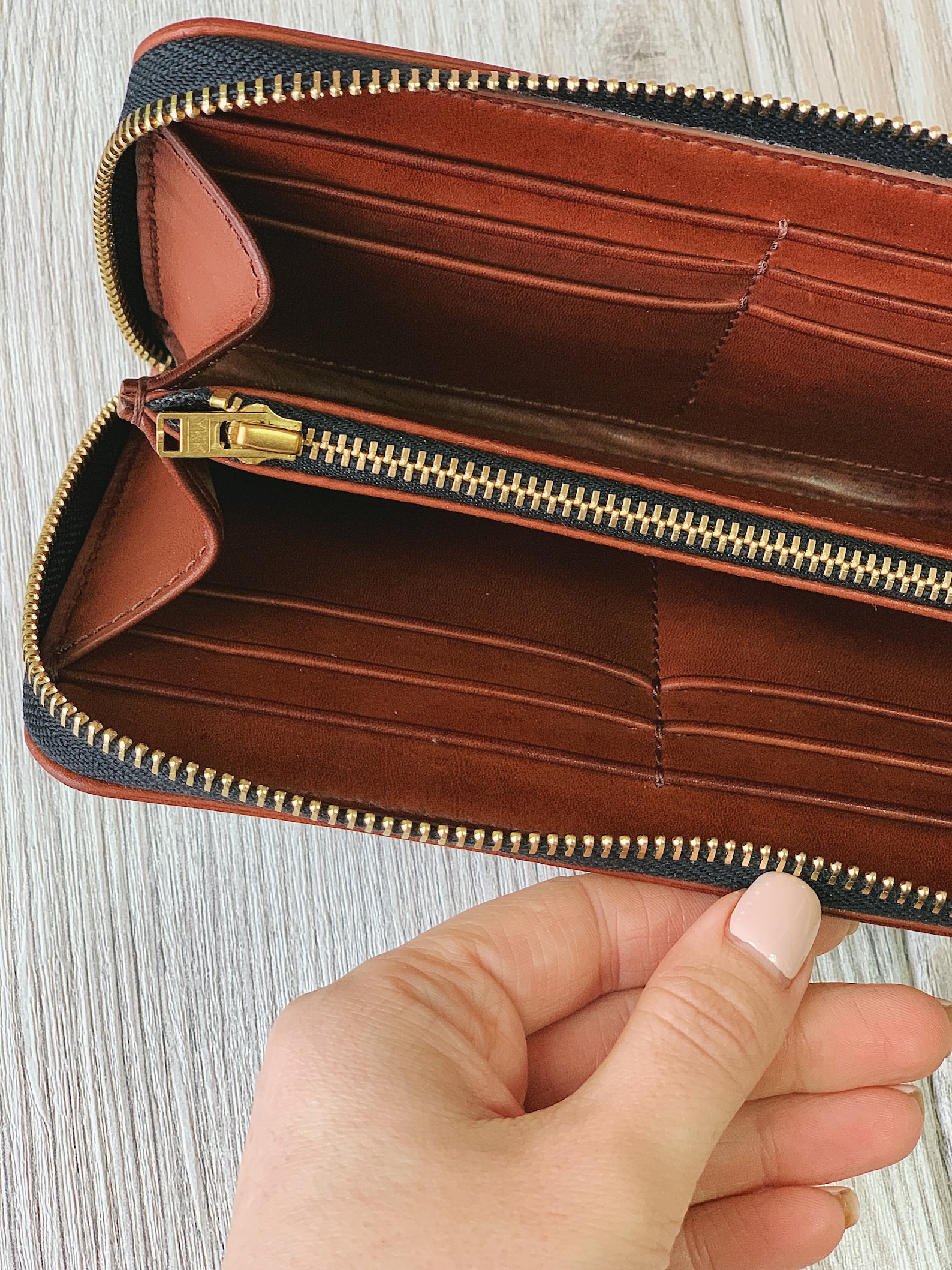 Leather Wallet Women Leather Zip Wallet Personalized Womens | Etsy