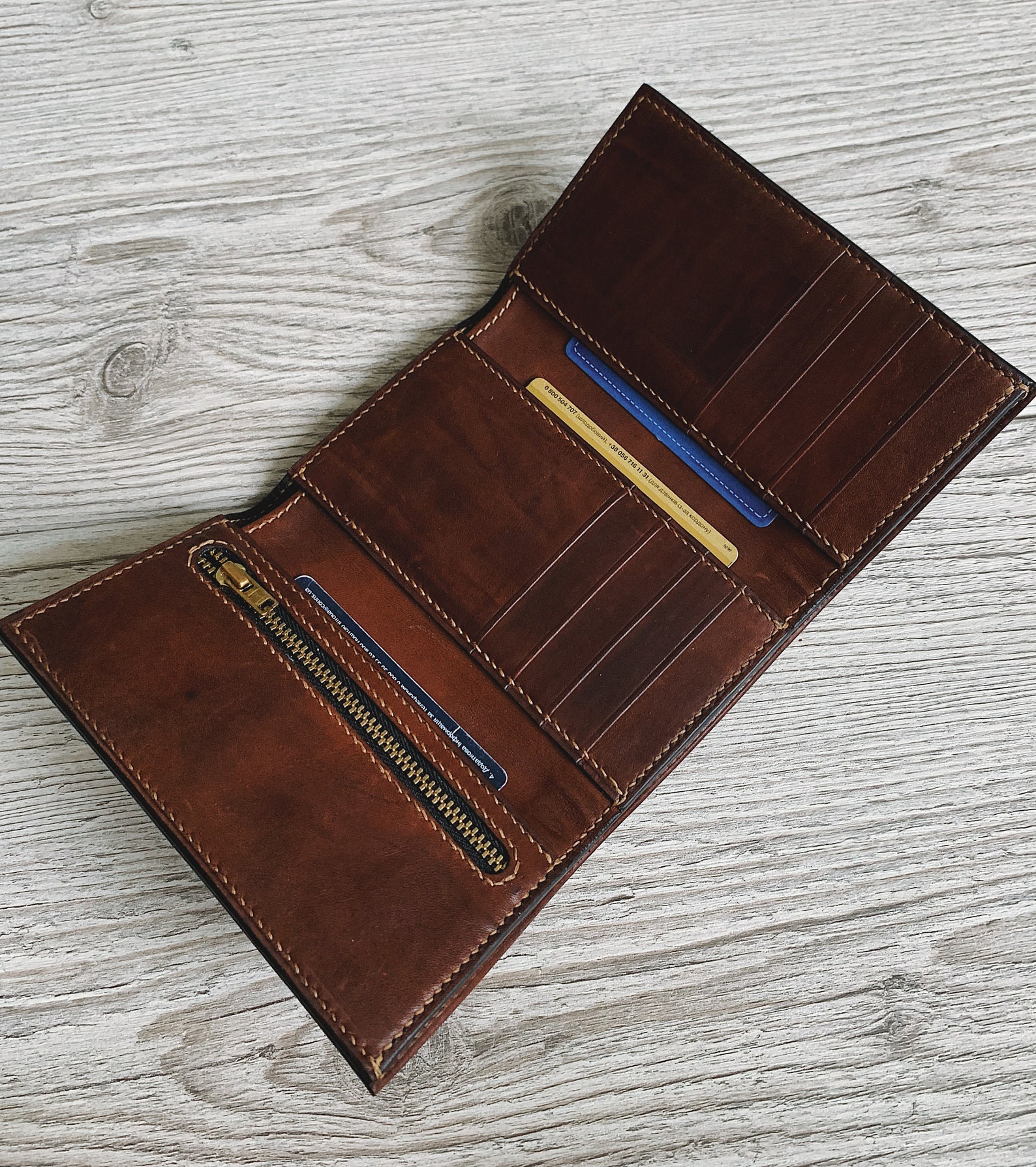 Personalized trifold wallet Mens trifold wallet Mens gift | Etsy
