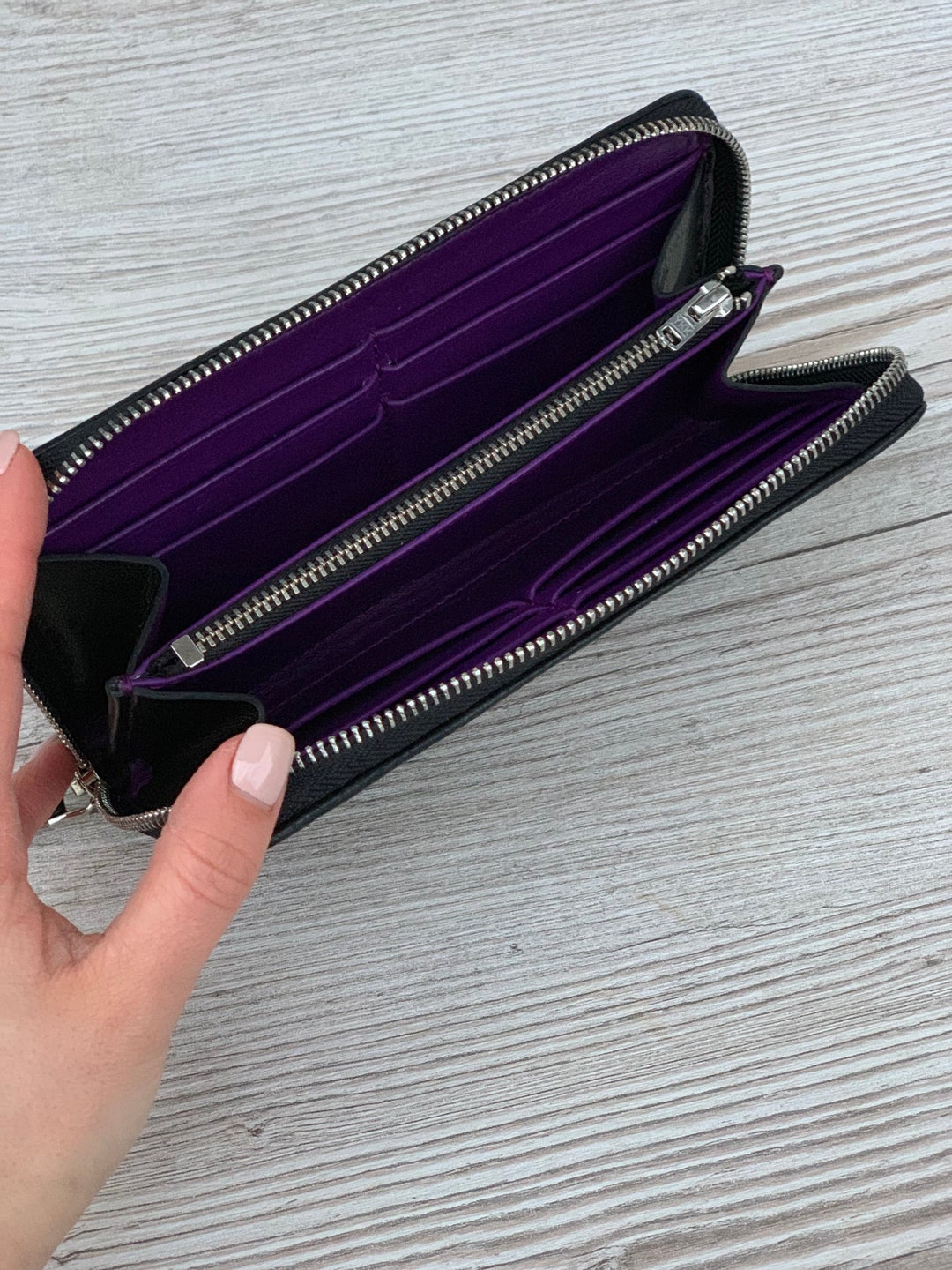 Personalized Wallet for Women Zippered Wallet Woman Wallet Leather Zip ...