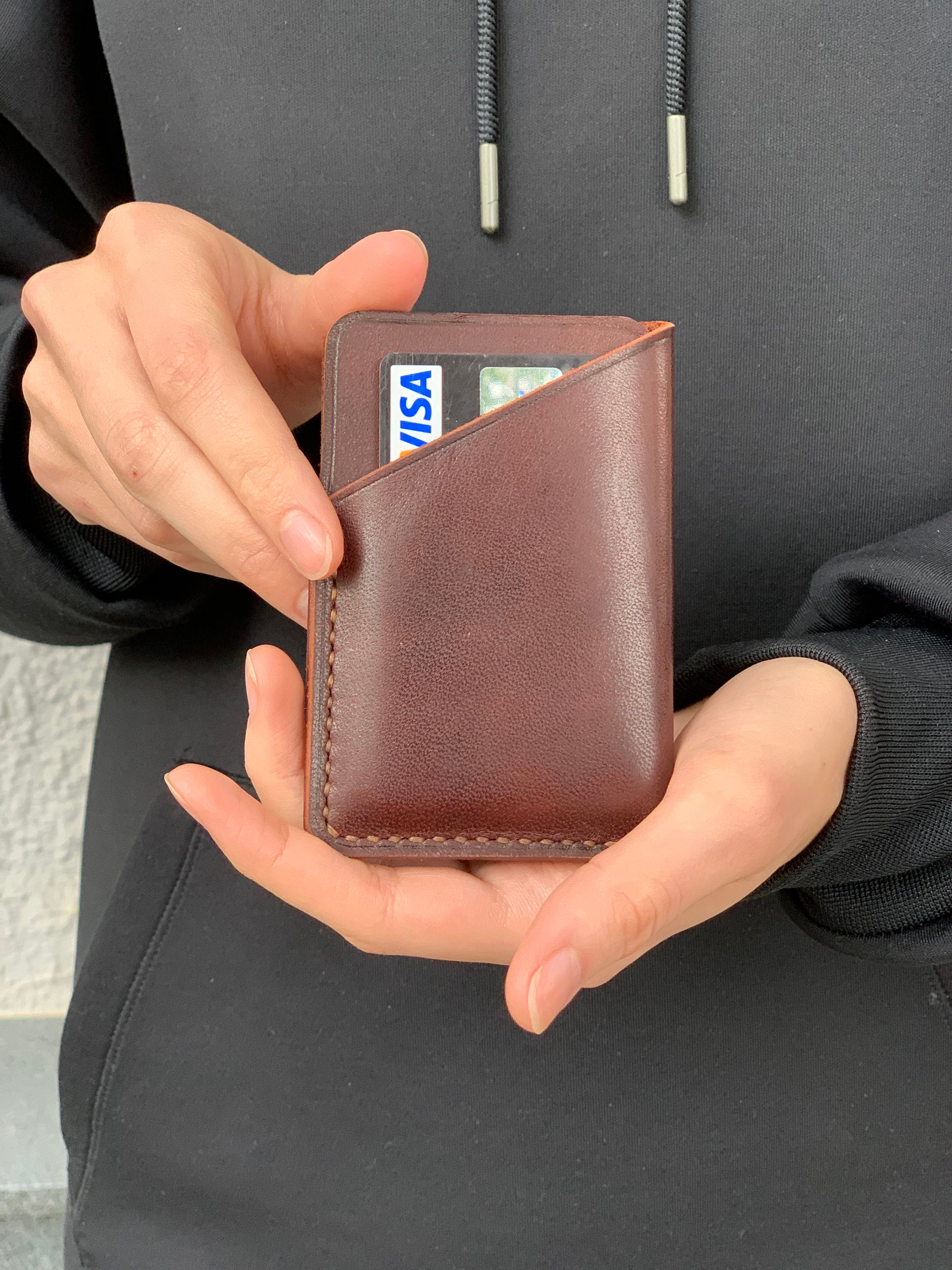 Minimalist Money Clip Wallet Money Clip Card Sleeve Card | Etsy