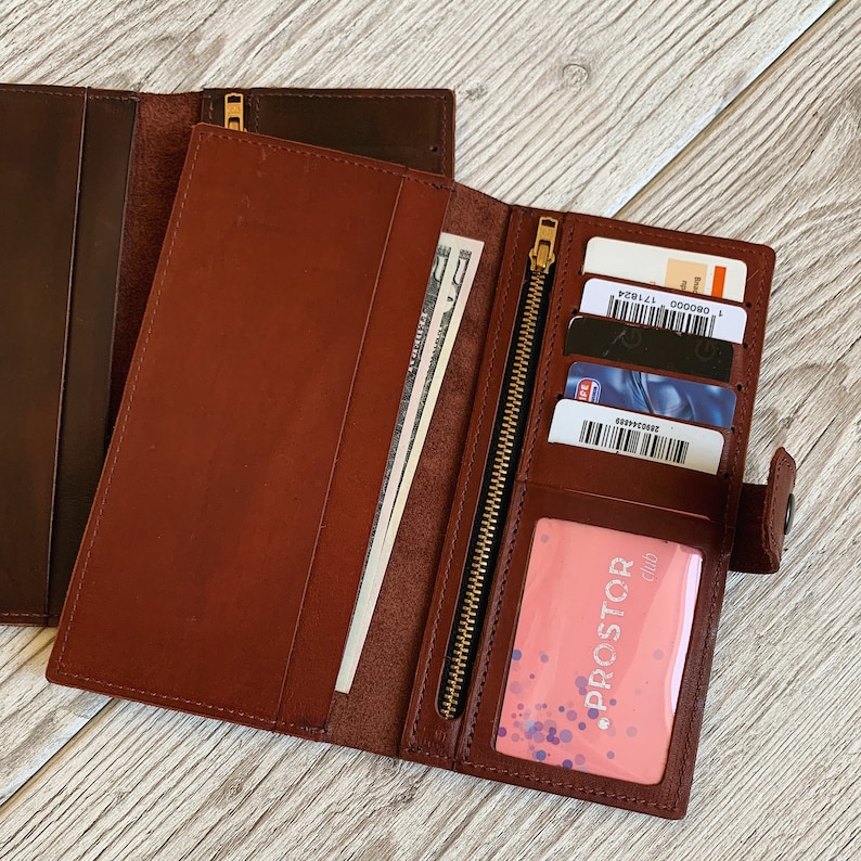 Leather Clutch Wallet Leather Wallet Women's Personalized - Etsy