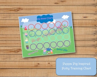 Peppa Pig Potty Training Chart | Etsy