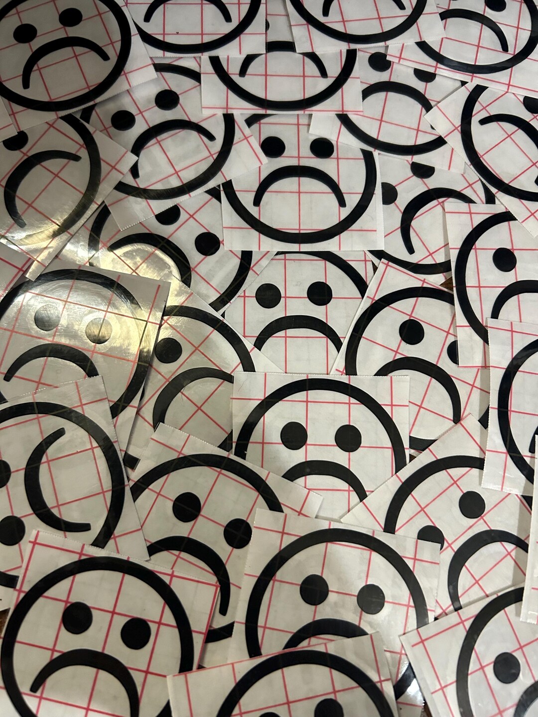 Sad Face Decals 2 Inch Pack of 10 Black - Etsy
