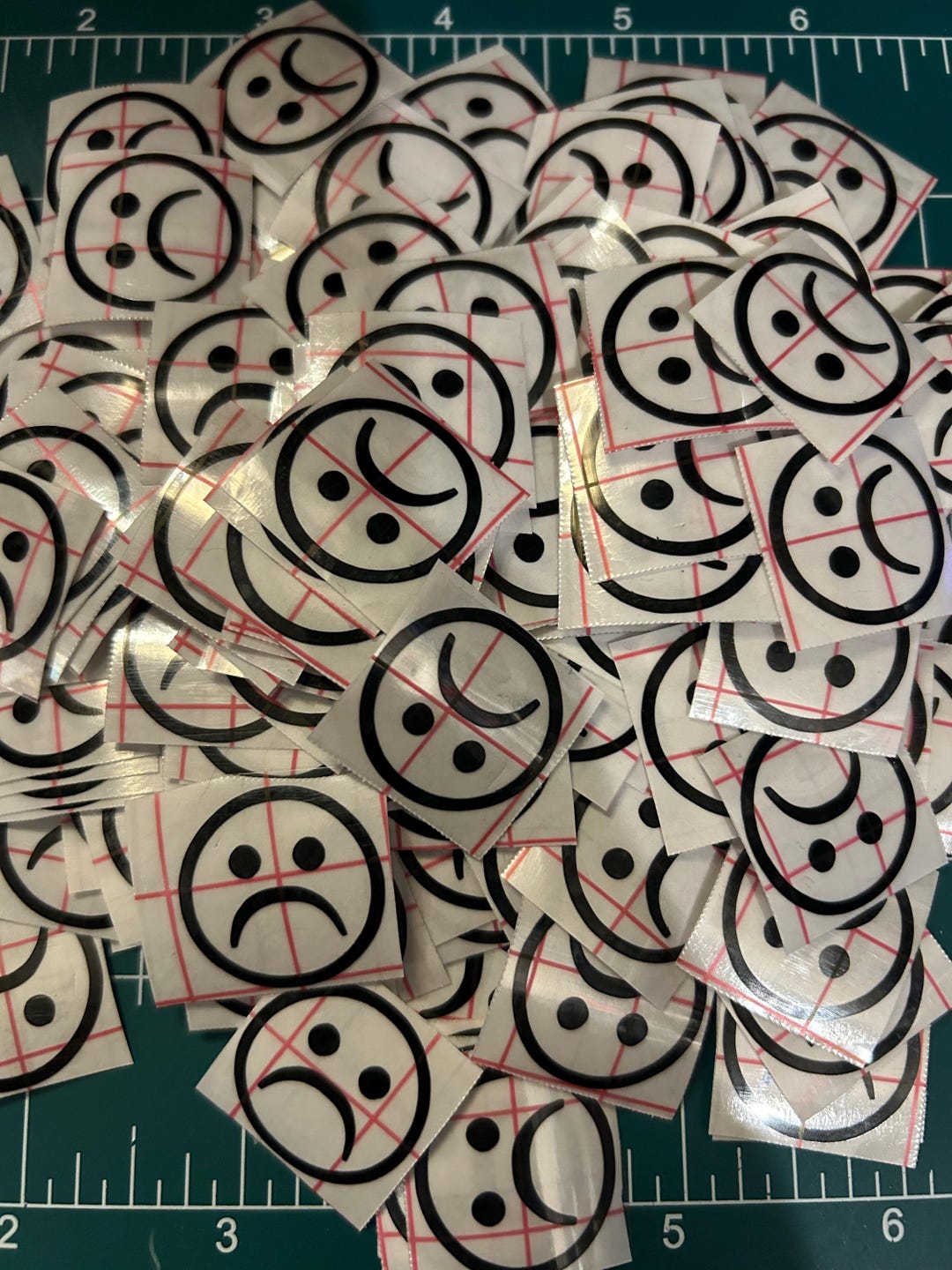 Sad Face Decals Black 1inch Pack of 10 - Etsy
