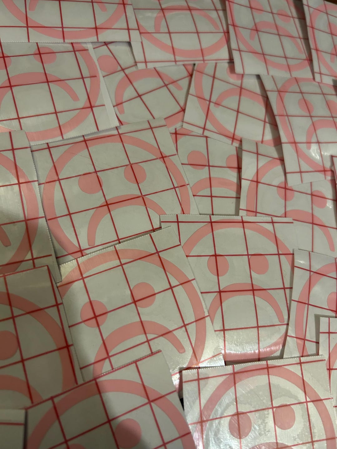 Sad Face Decals 2 Inch 20 Pack Pink - Etsy