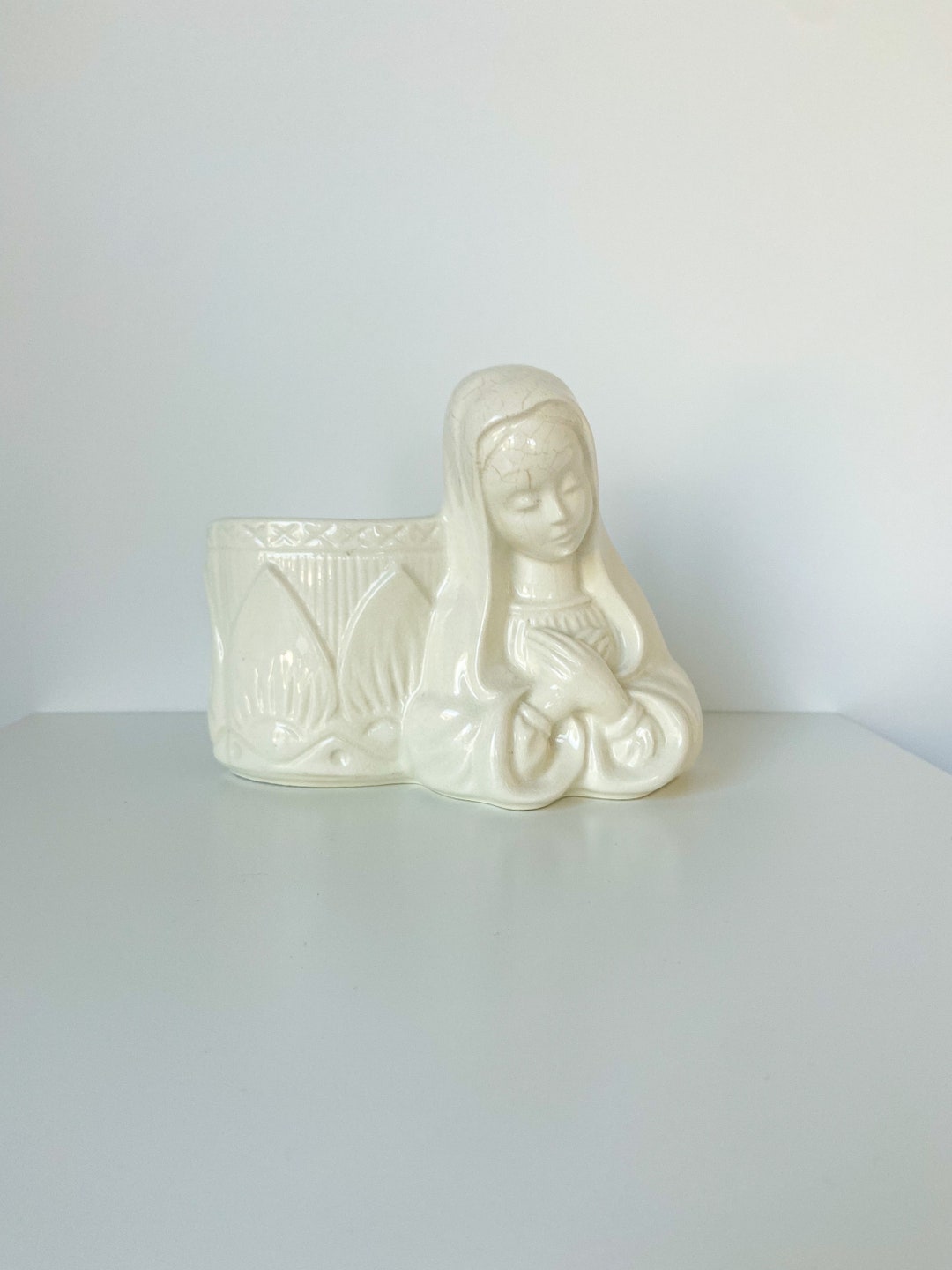 Virgin Mary Ceramic Planter, Virgin, Mary, Religious, Catholic ...