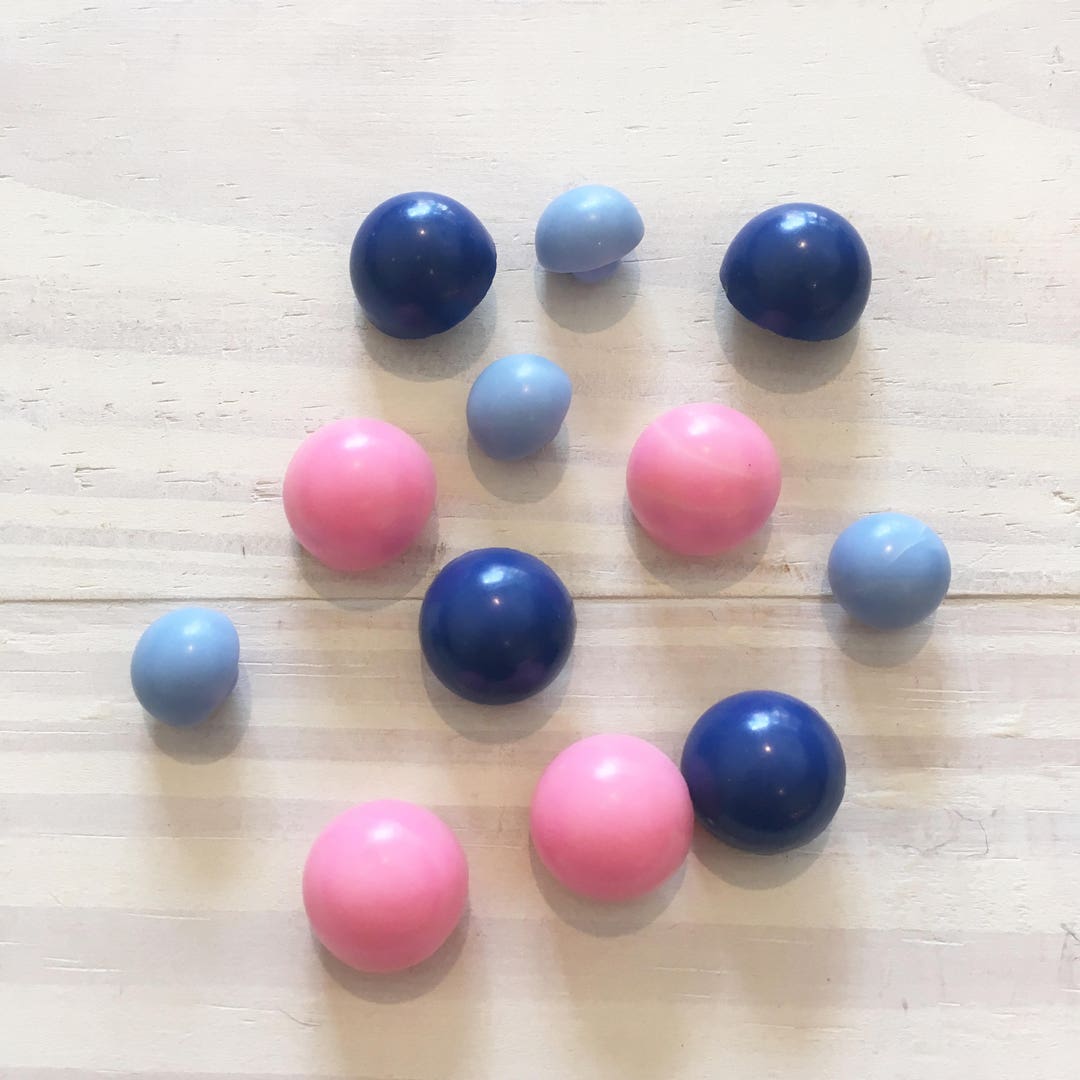 Buttons Vintage Buttons Lot 12 of Blue and Pink Buttons - Etsy