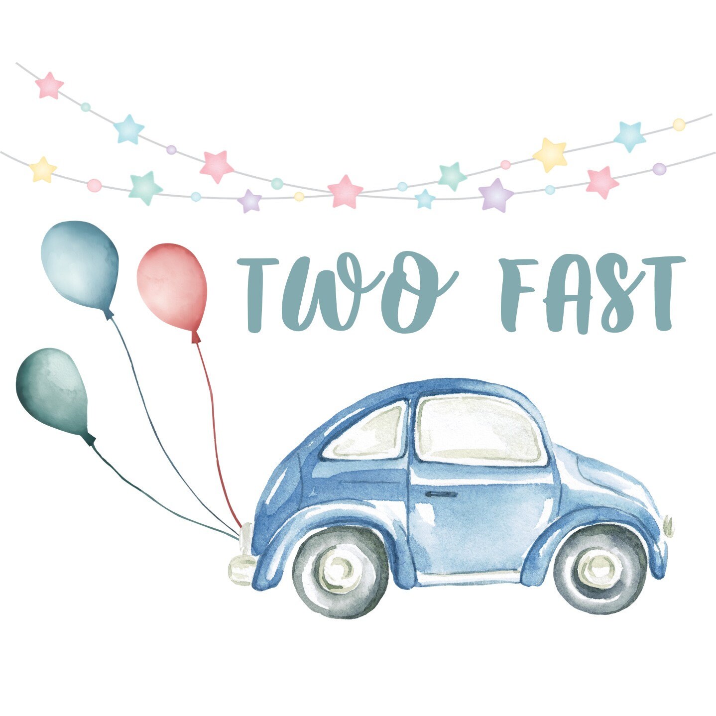 TWO Fast Svg 2nd Birthday Sublimation PNG File TWO Fast File Two Fast ...
