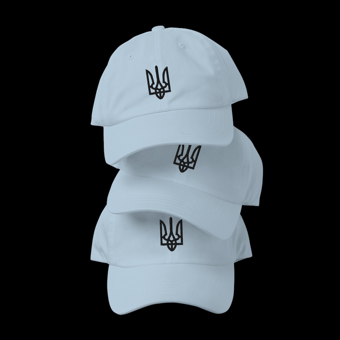 Ukrainian Trident Hat Embroidered Hat With Ukrainian Trident, White ...