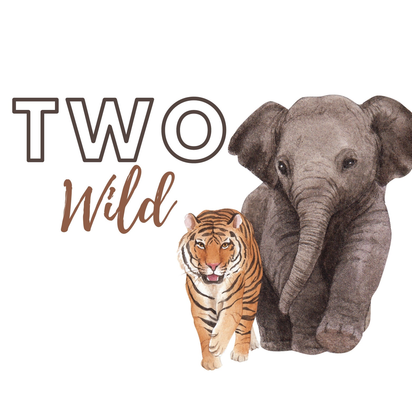 Two Wild Birthday Design, Tshirt Sublimation Design, Birthday Card ...