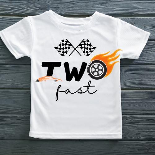 TWO Fast Svg 2nd Birthday Sublimation PNG File TWO Fast File Two Fast ...