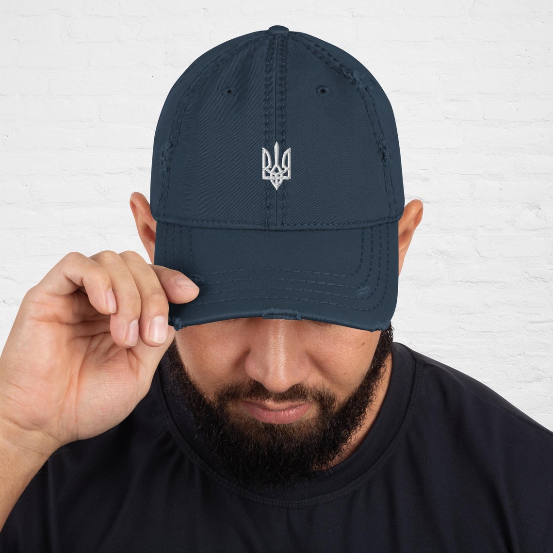 Ukrainian Hat With Embroidered Trident Ukrainian Cap Ukrainian Hat ...