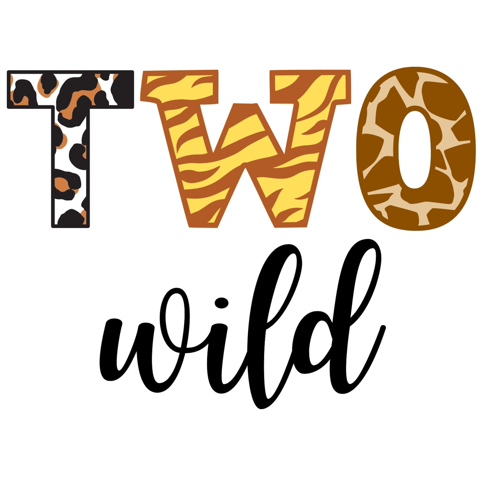 Two Wild Svg, Two Wild Png, Birthday Tshirt Sublimation Svg, Safari ...