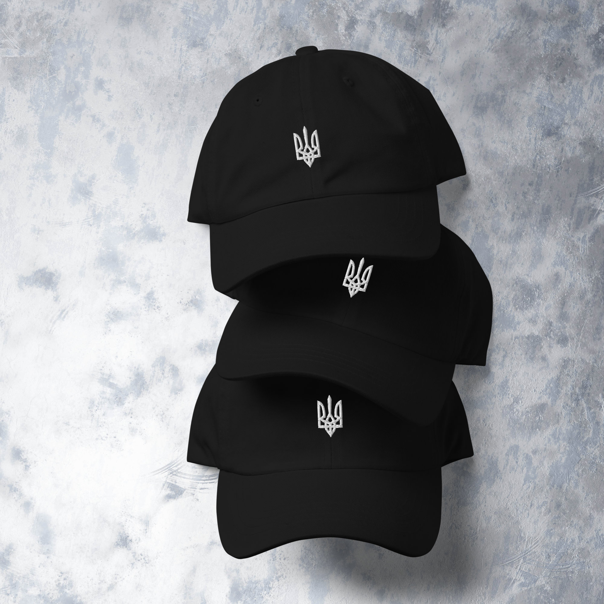 Ukrainian Trident Hat Embroidered Hat With Ukrainian Trident, White ...