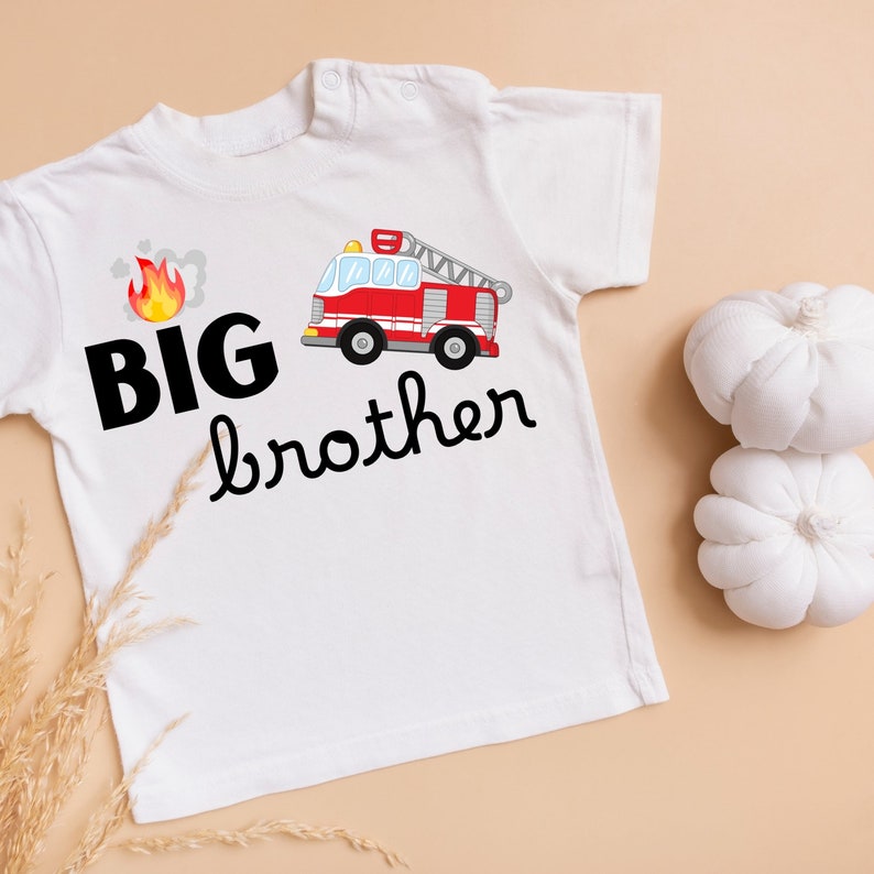 Big Brother Little Brother Svg, Firetruck Svg, Firefighter Svg ...