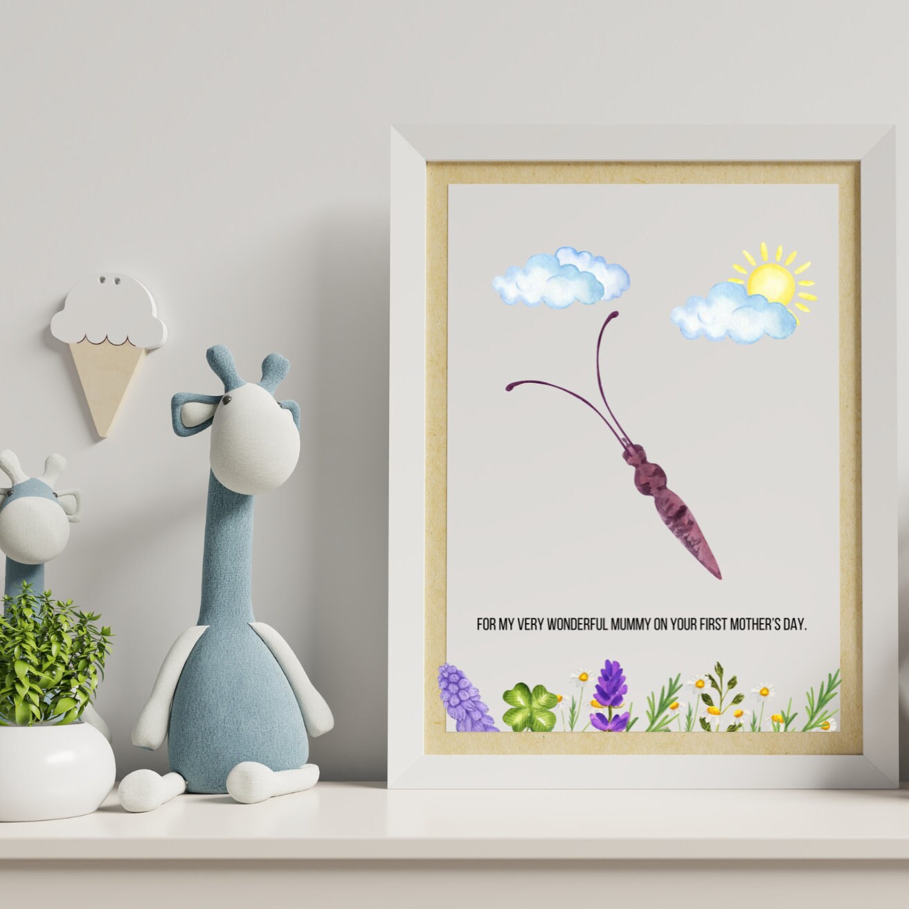 First Mothers Day Footprint Craft, Baby Footprint Craft, Mothers Day ...