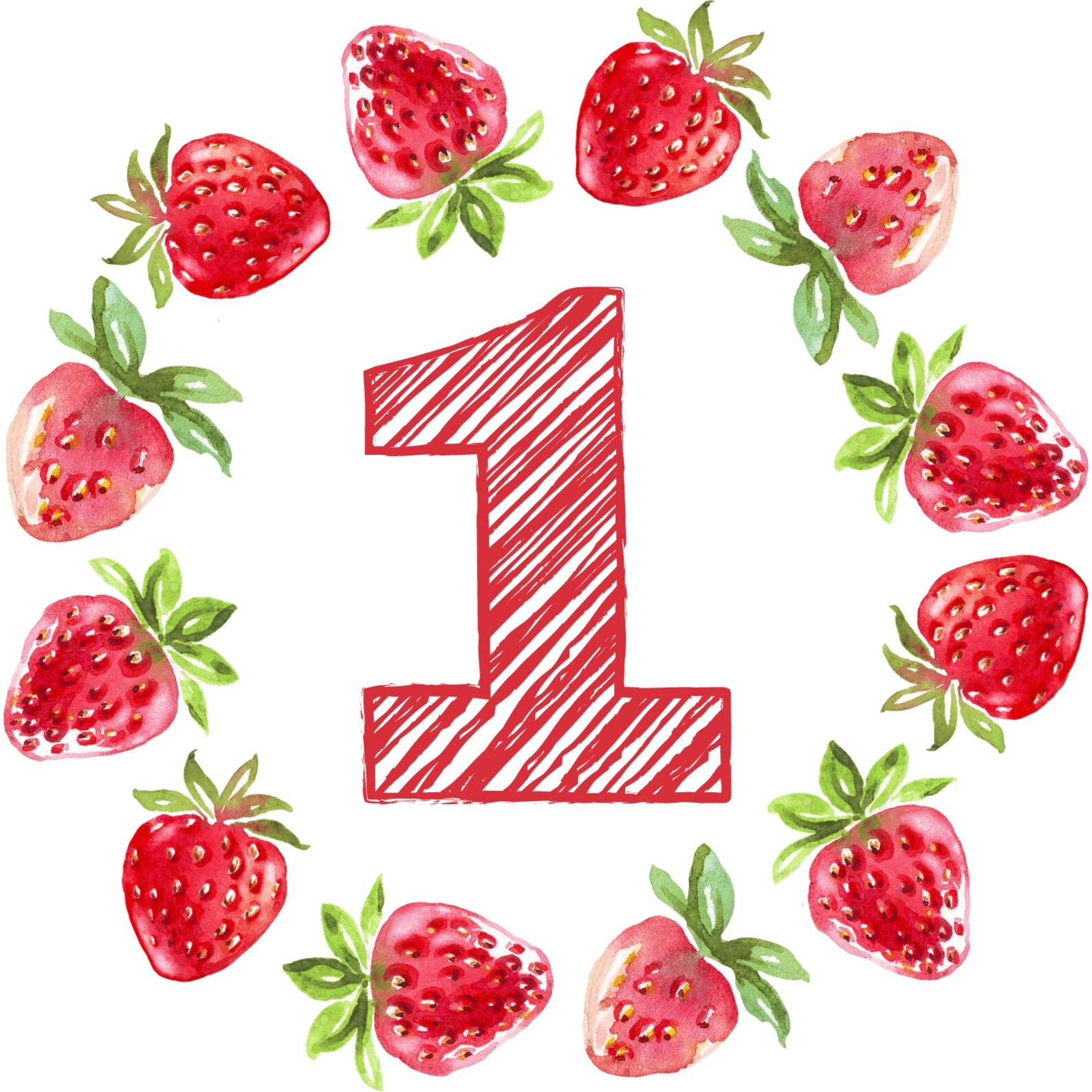 Berry First Birthday SVG, Strawberry Theme, 1st Birthday (digital ...