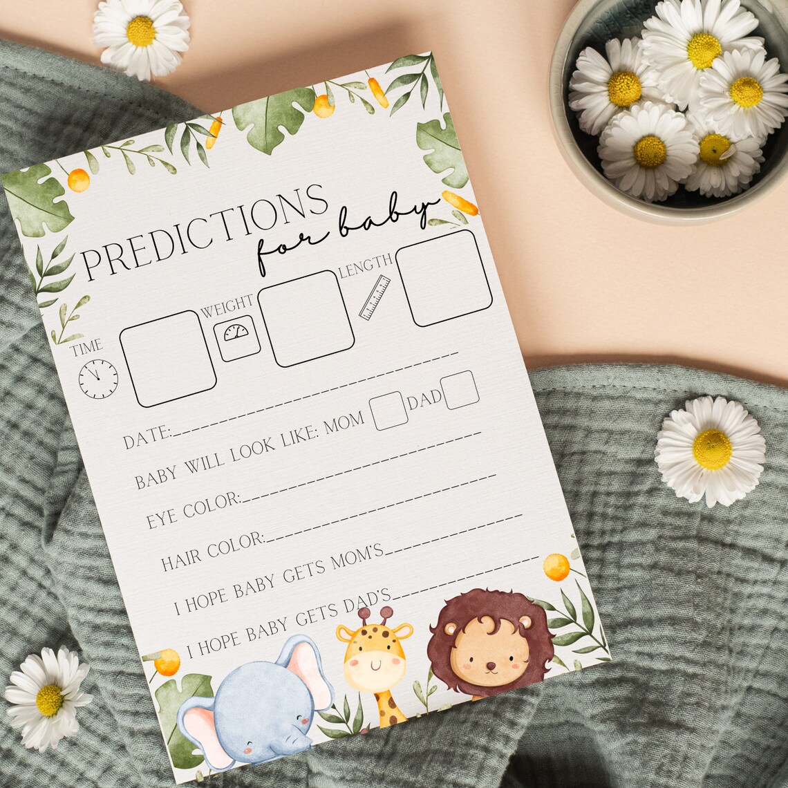 Predictions for Baby Shower Game Printable, Baby Shower Game Printable ...