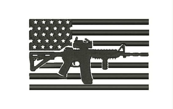 AR15 Flag Embroidery Digitzing Logo DST EMB Files Checked... - Etsy