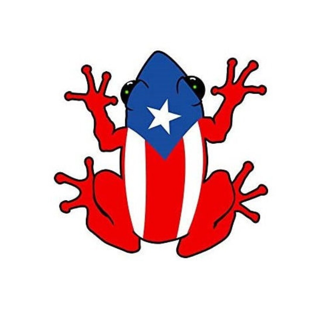 Puerto Rico Flag Frog Embroidery Design for Embroidery Machines (make a ...