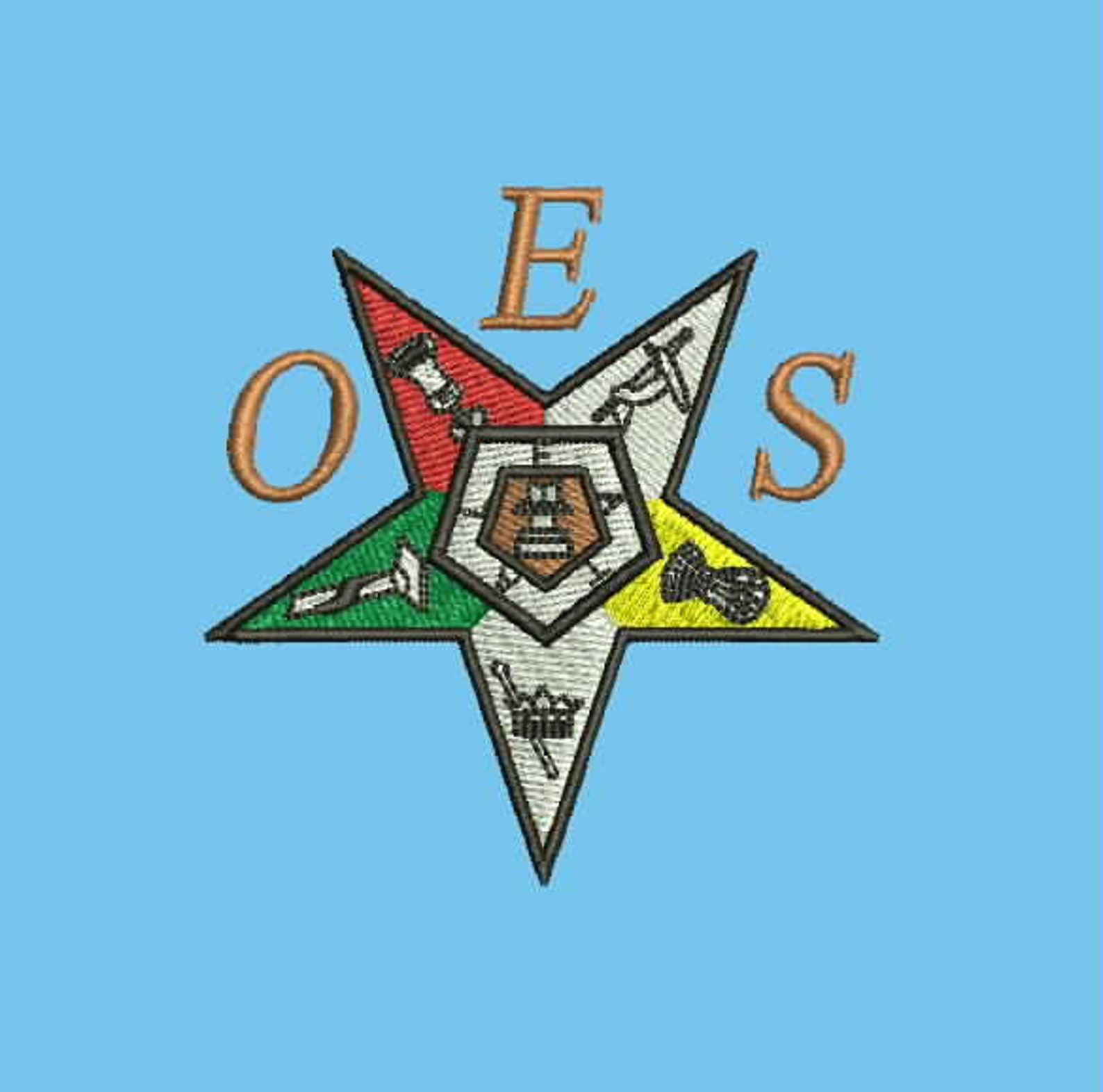 Order of the Eastern Star OES Logo DST EMB Files Pdf Tajima Embroidery ...