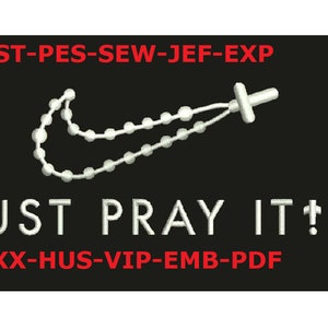JUST PRAY IT Desing Embroidery Logo for Machines - Etsy