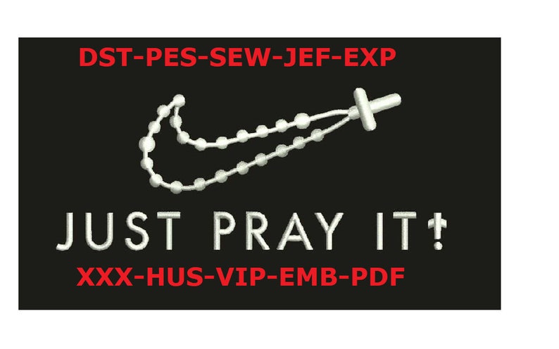 JUST PRAY IT Desing Embroidery Logo for Machines - Etsy