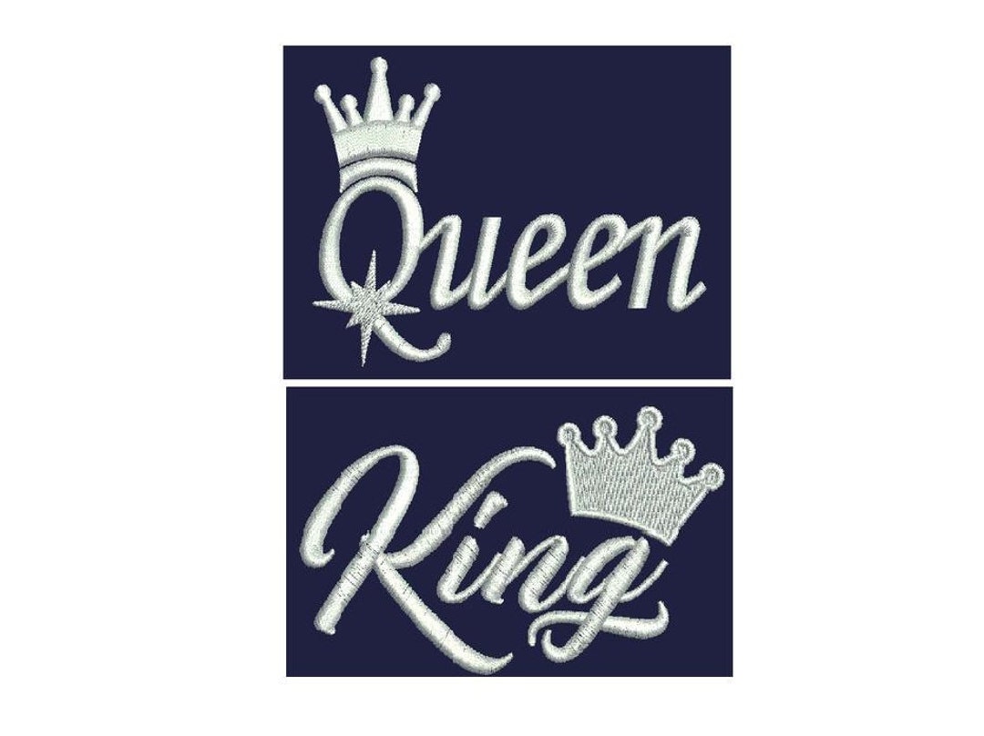 KING and QUEEN Digitzing Files Embroidery Machine ( Checked) - Etsy