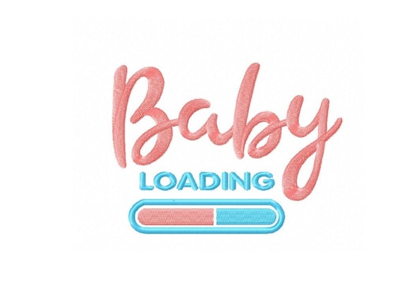 Baby Loading Design Embroidery Digitizing for Machine | Etsy