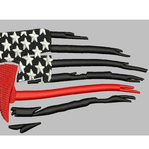 FIREMAN Hat AX Flag Design for Embroidery Machines TESTED - Etsy