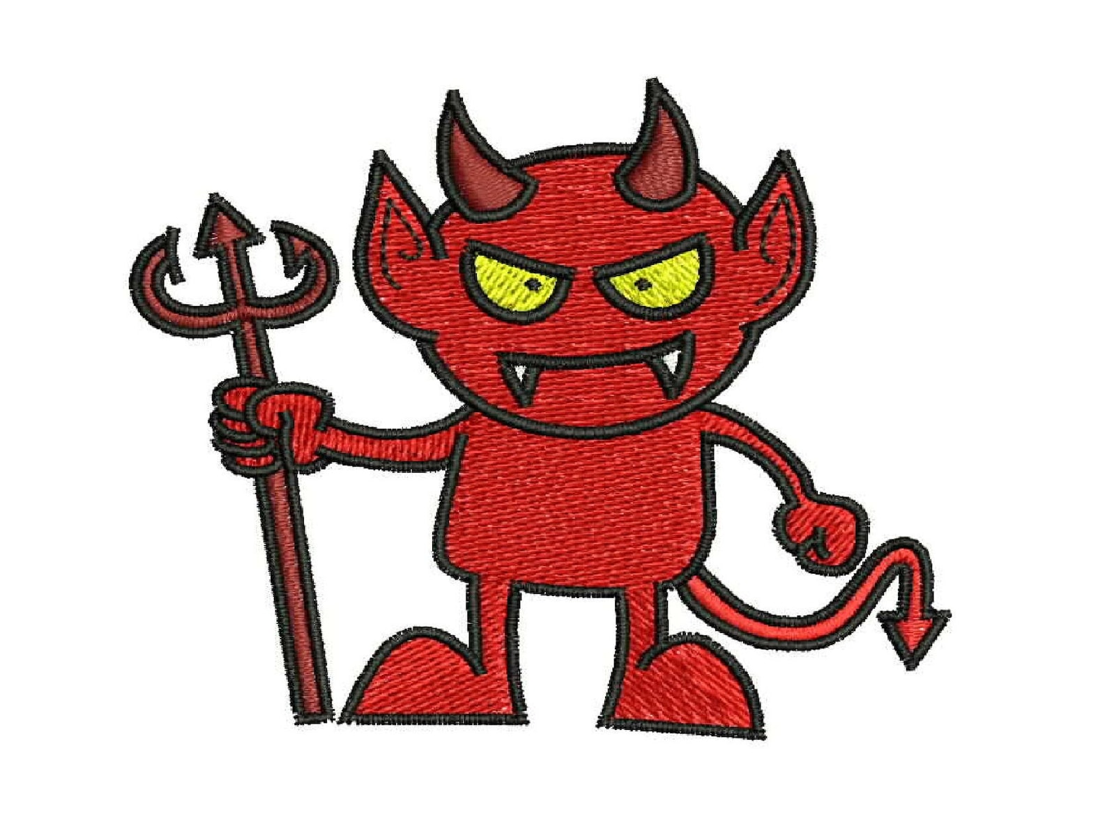 Red Devil Design for Embroidery Machines Pes Dst Xxx Hus Vip - Etsy