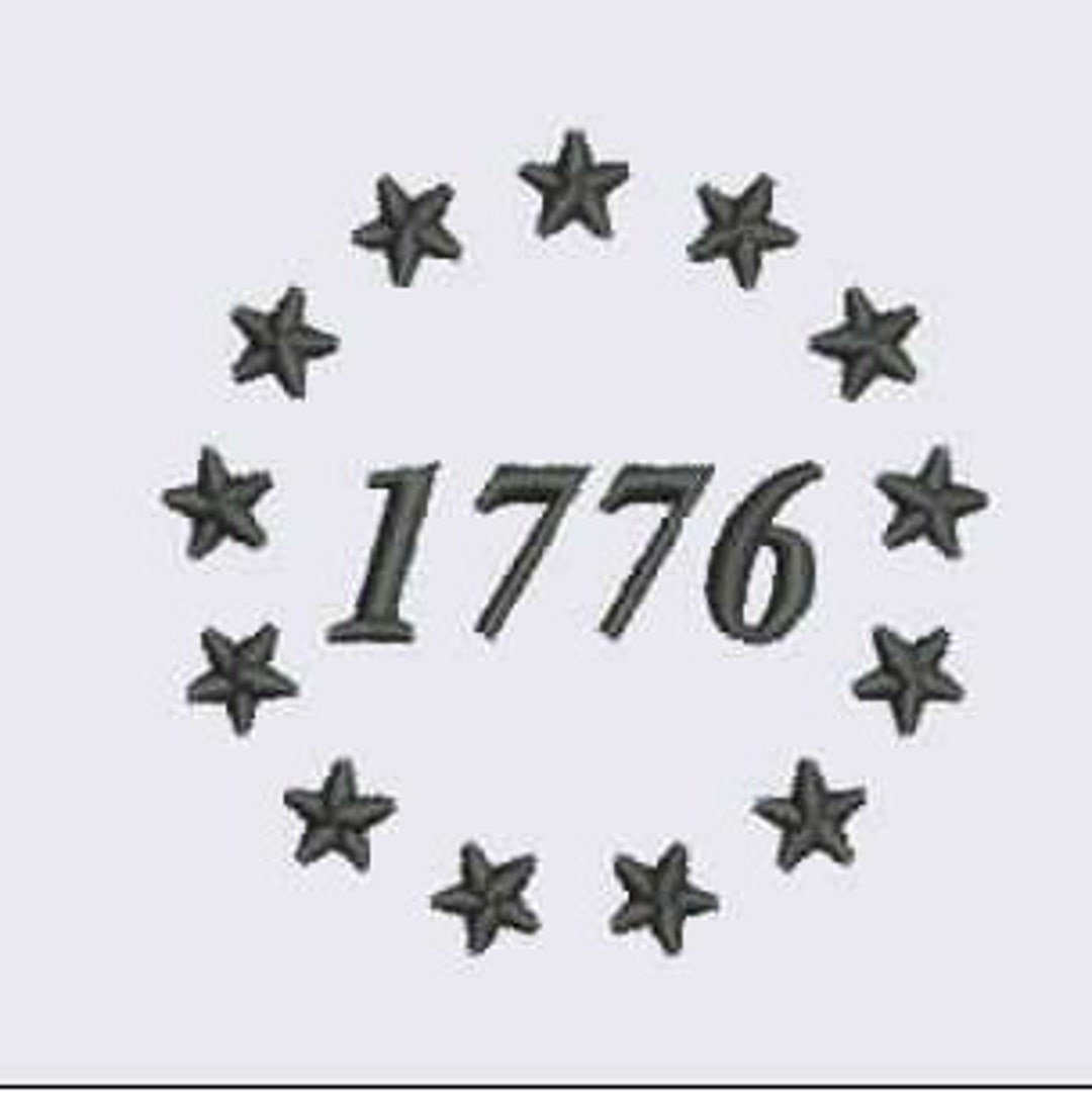 1776 Stars Embroidery Design for Embroidery Machines - Etsy