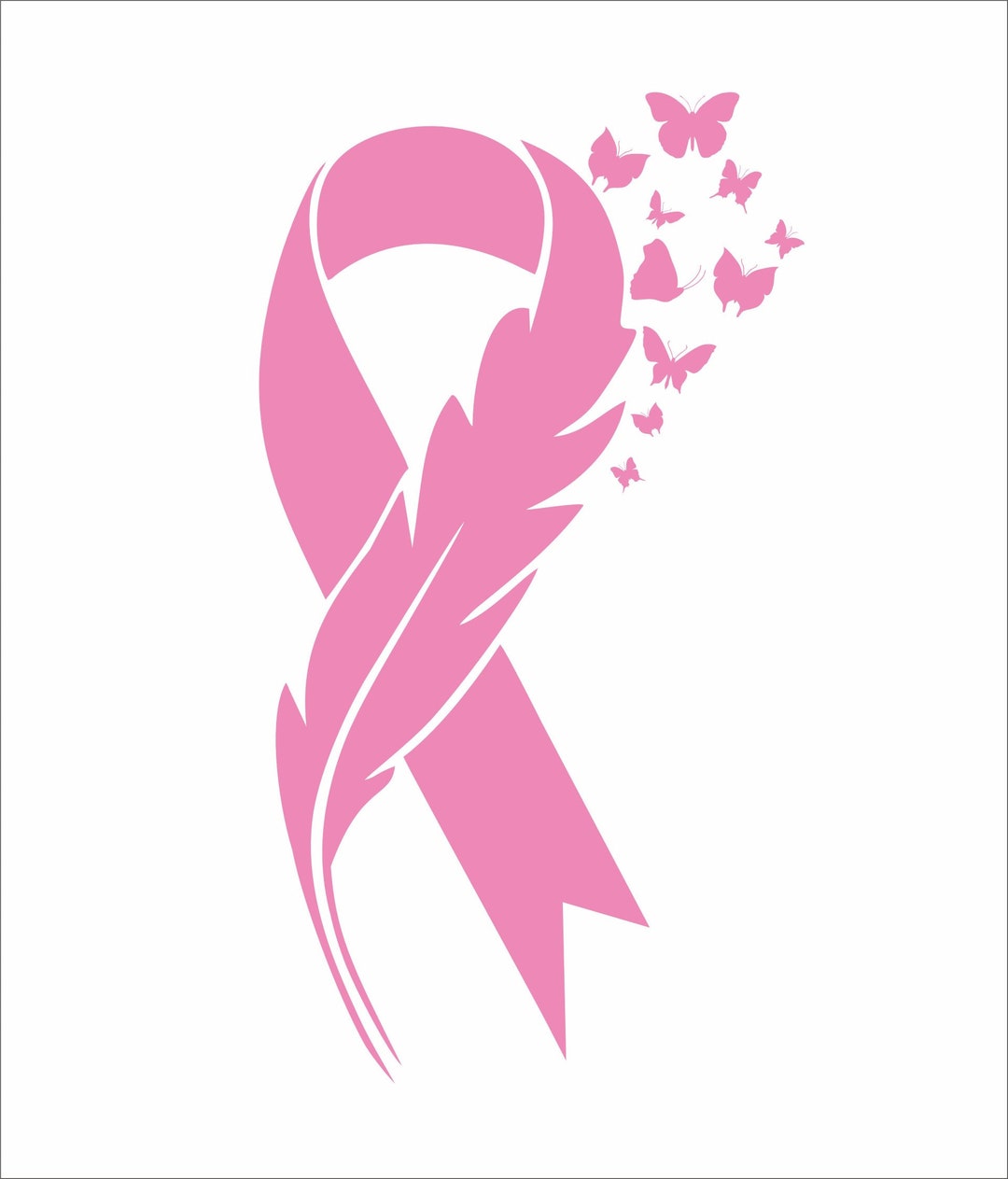 Breast Cancer Awareness Pink Ribbon Embroidery Desing Digital Files - Etsy