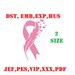 Breast Cancer Awareness Pink Ribbon Embroidery Desing Digital Files - Etsy