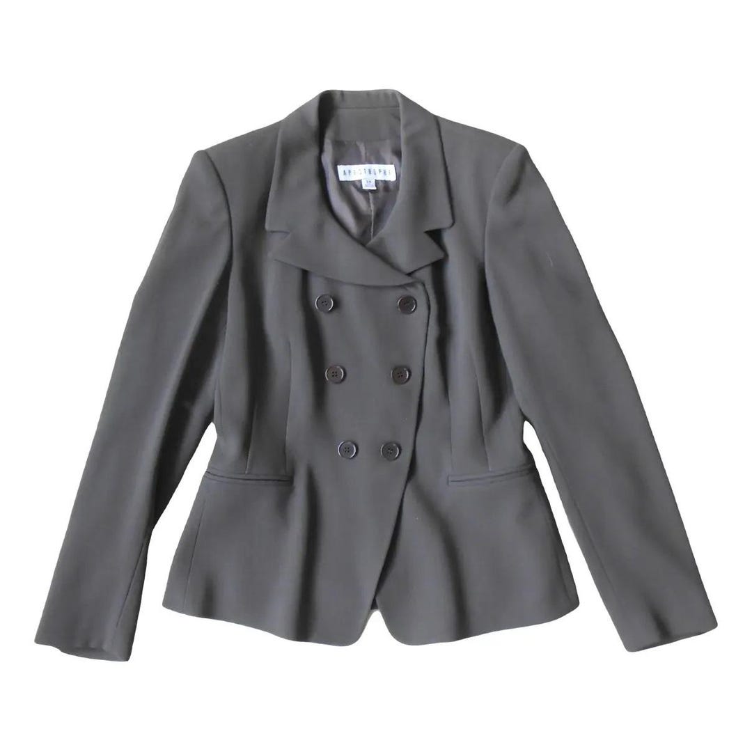 Vintage 1990s, APOSTROPHE* Brown Wool Jacket, M, Made in France, Paris ...