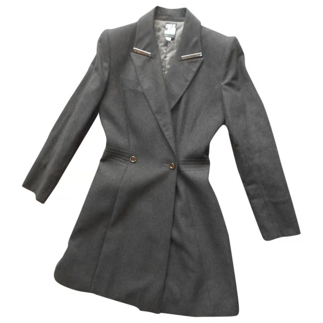 Vintage 1990s, CLAUDE MONTANA* Grey Wool Coat, S, Woman Jacket 1990 ...