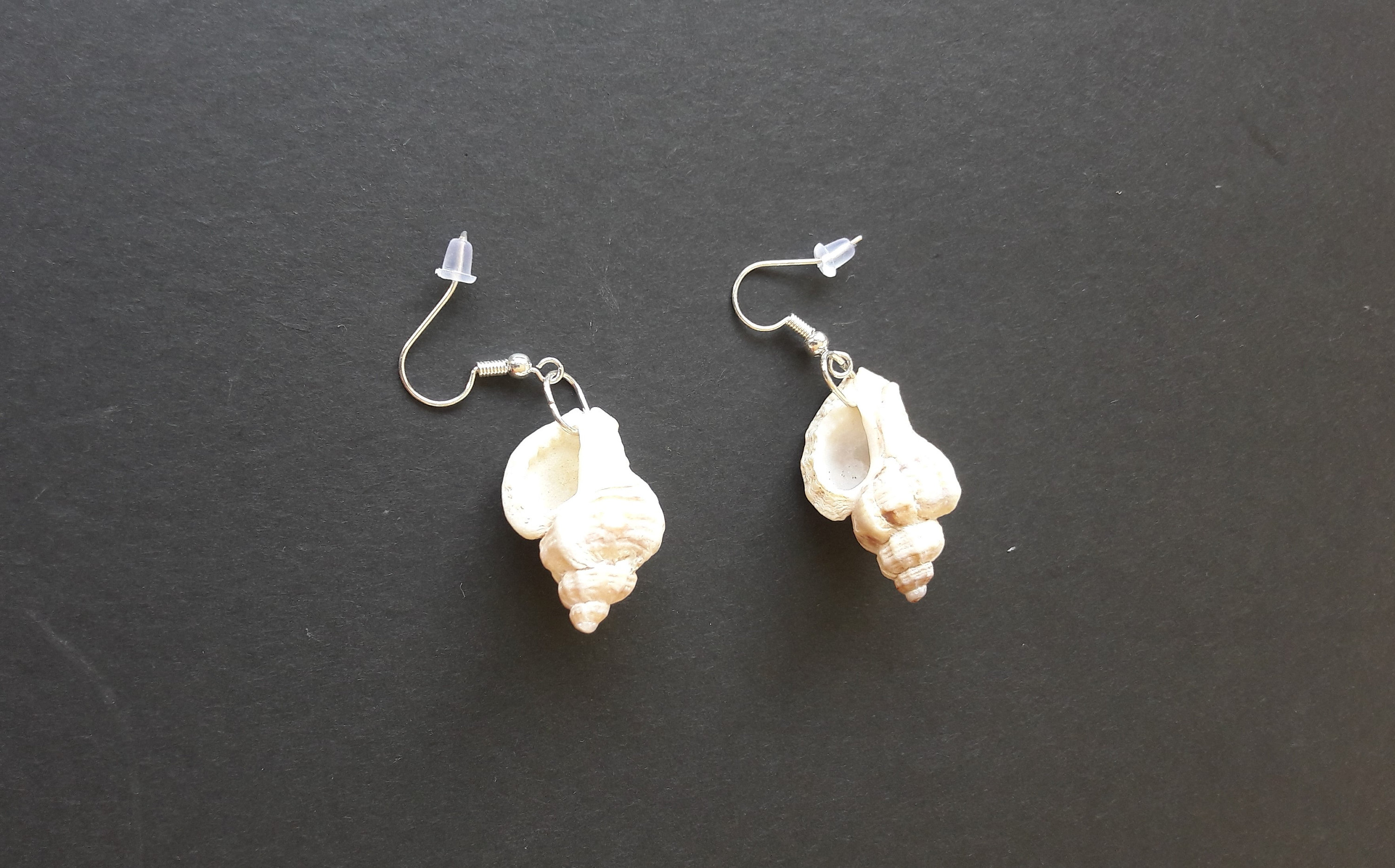 Natural Shell EARRINGS, Navy Style, Handmade Natural Shell Earrings ...