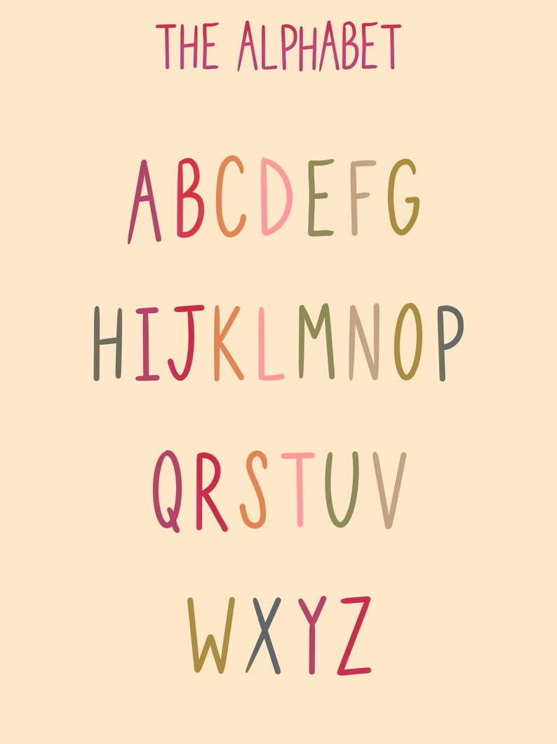 Educational Poster - Numbers 1-100 & the Alphabet - Digital Download ...