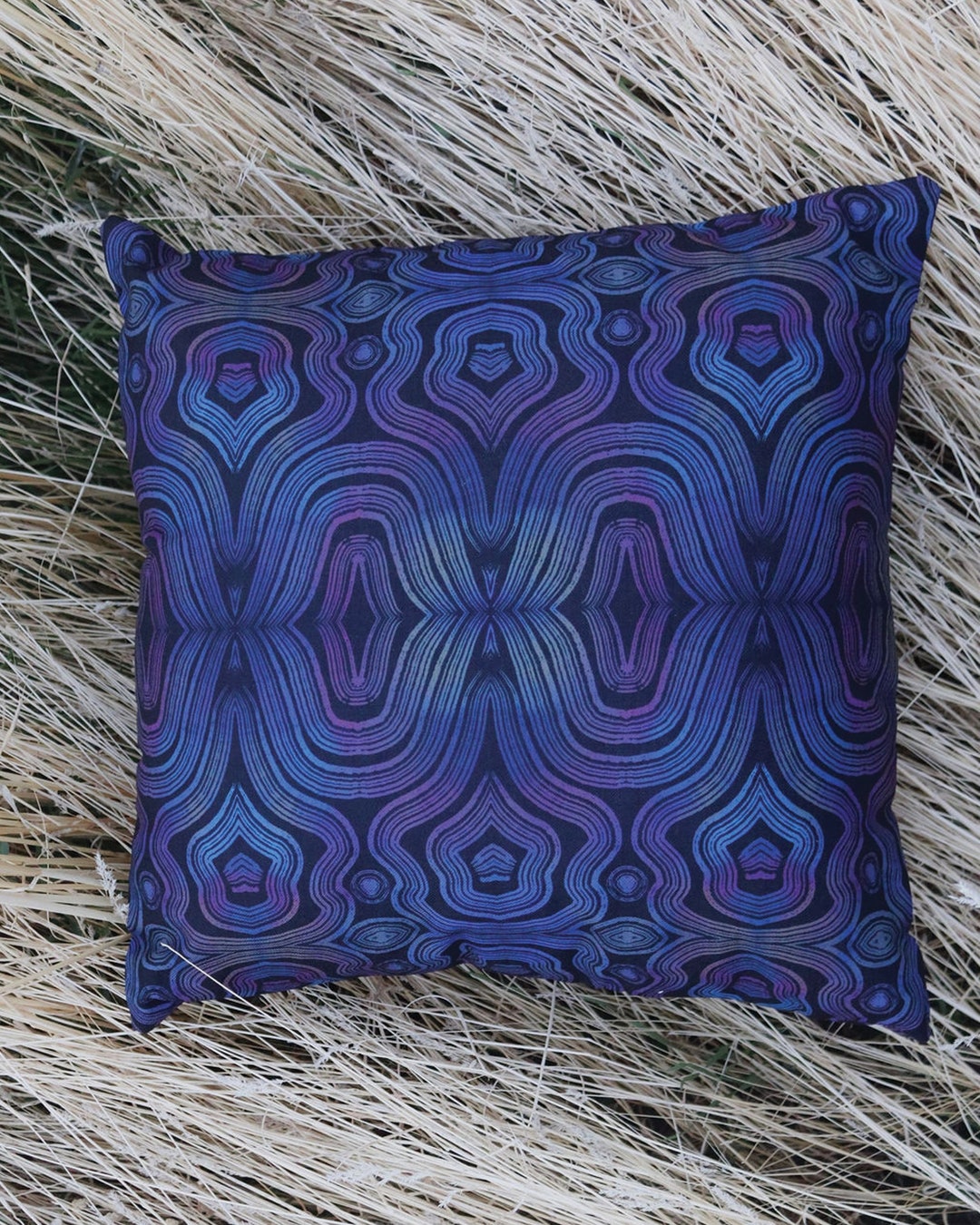 Glimmer Colorful Throw Pillow - Symmetrical Psychedelic Design Art ...