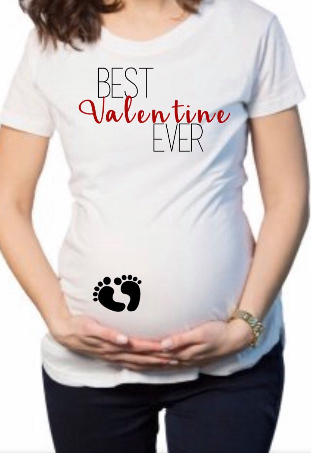 Best Valentine Ever Valentine's Day Maternity Shirt, Almost Due, Baby ...