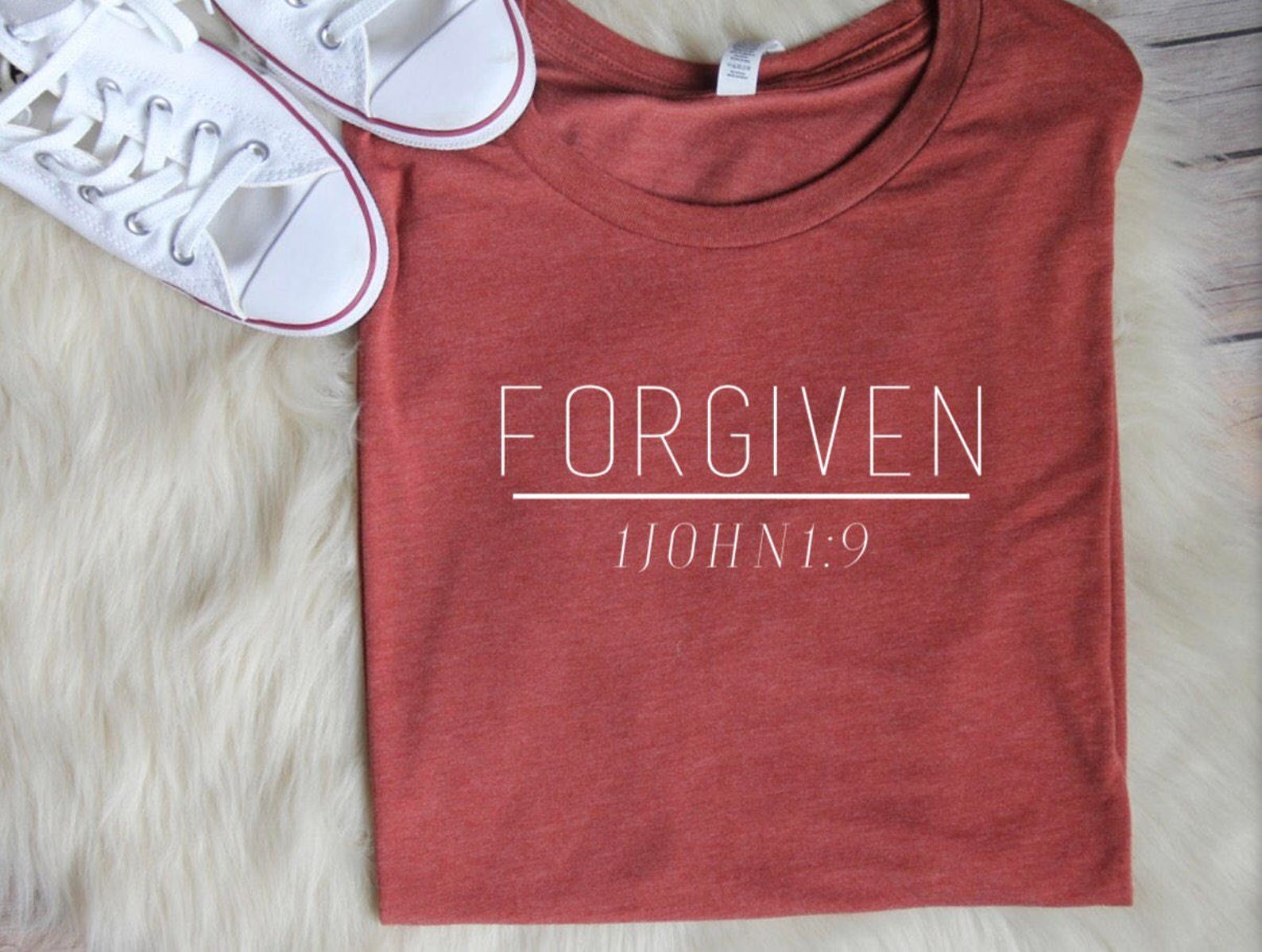 SALE Forgiven Shirt // Women's Christian Graphic Tee - Etsy
