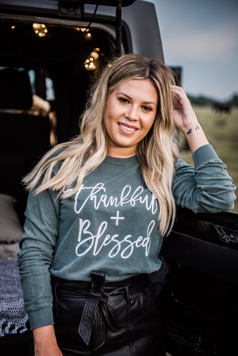 Thankful And Blessed T Shirt Thankful And Blessed Shirts Etsy