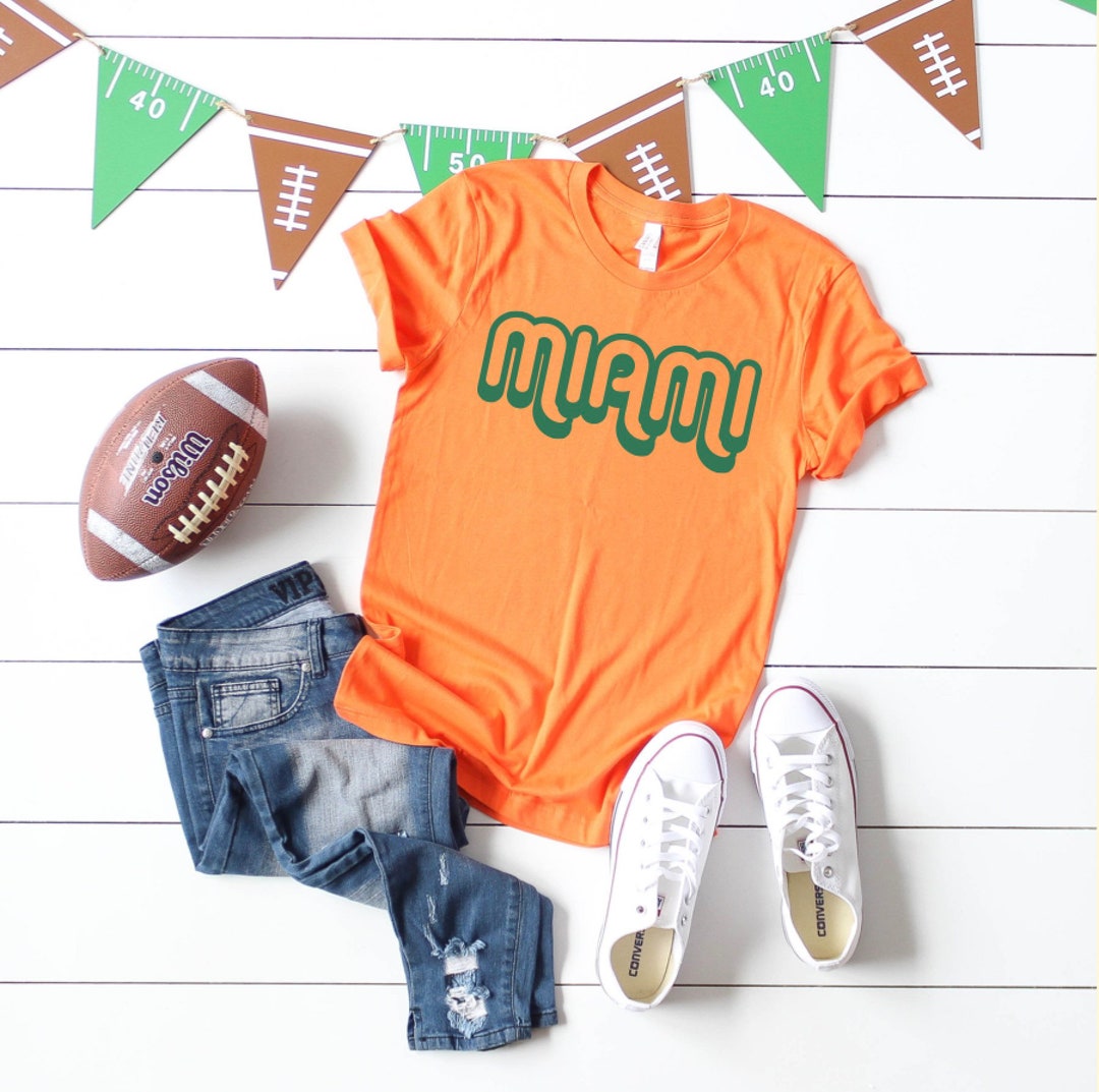 Miami Shirt, Hurricane Shirt, Miami T Shirts, Miami Shirts, Football ...