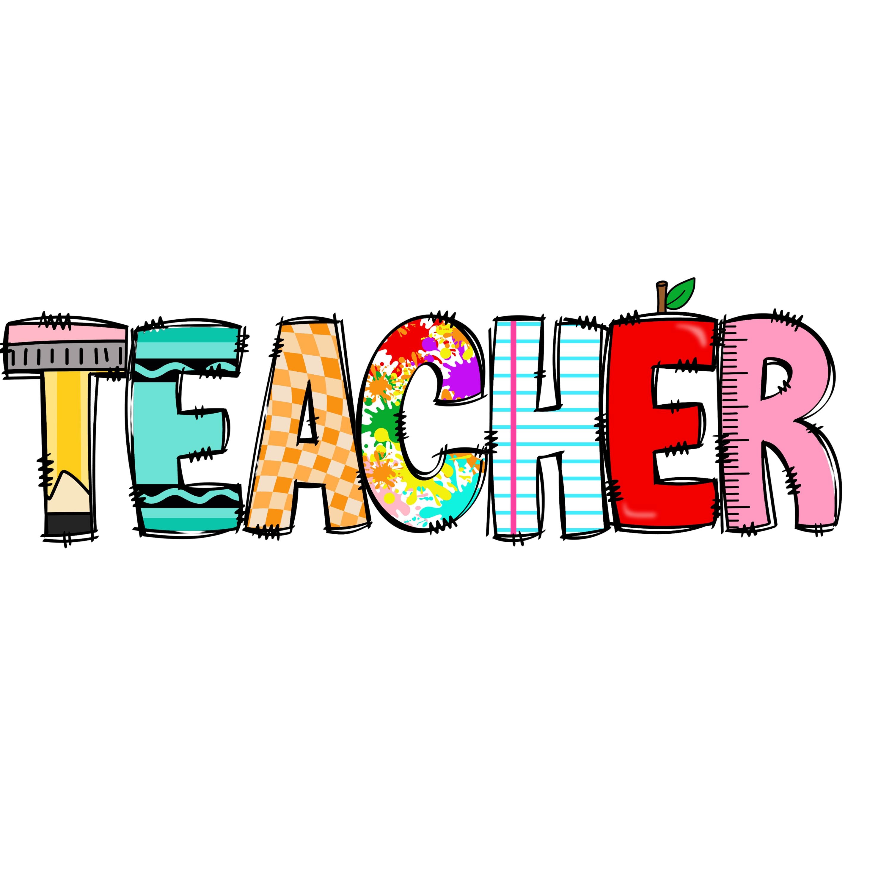 TEACHER School Supplies Font - Etsy