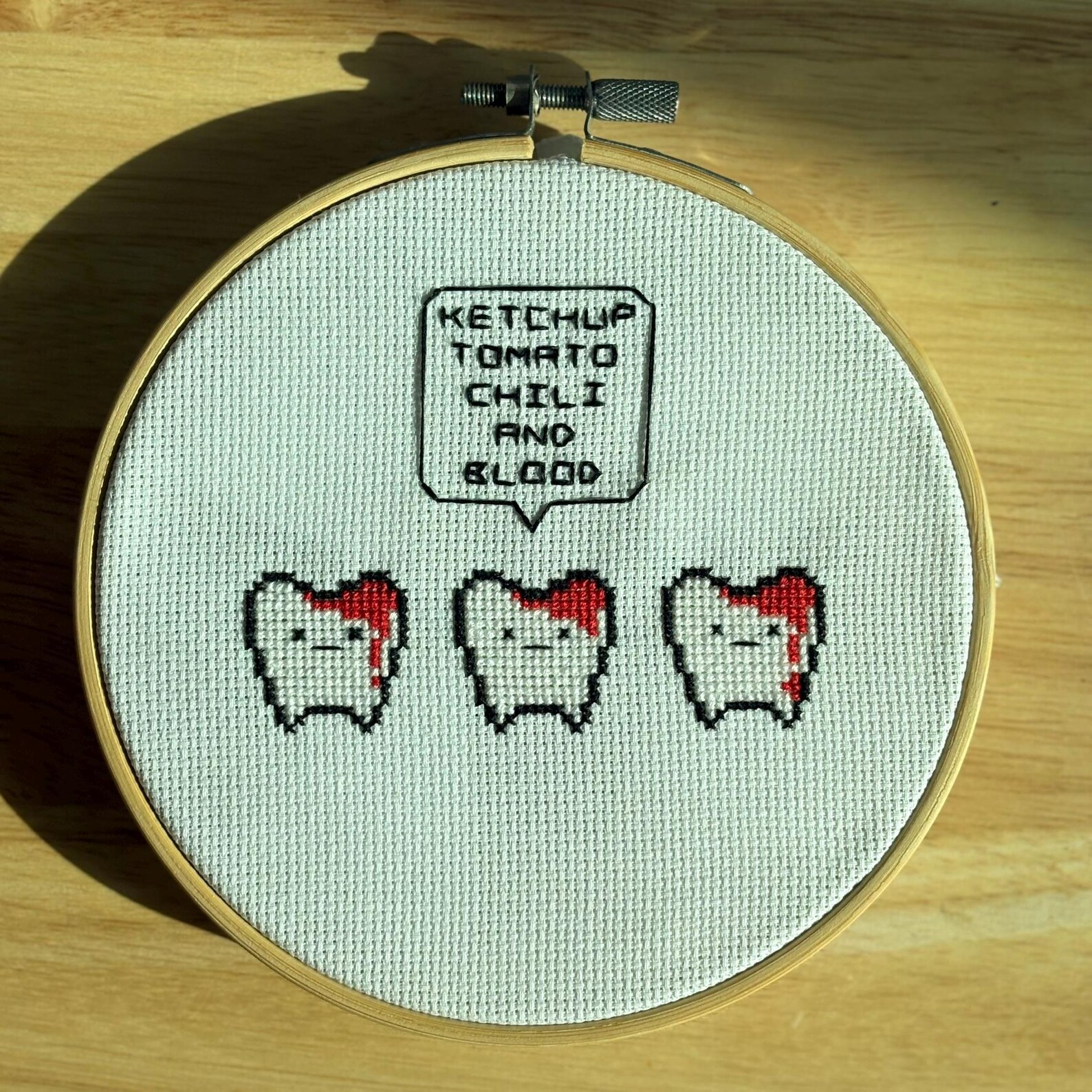 Bloody Gums Tooth Cross Stitch Pattern: Kawaii Dentist Decor (PDF ...