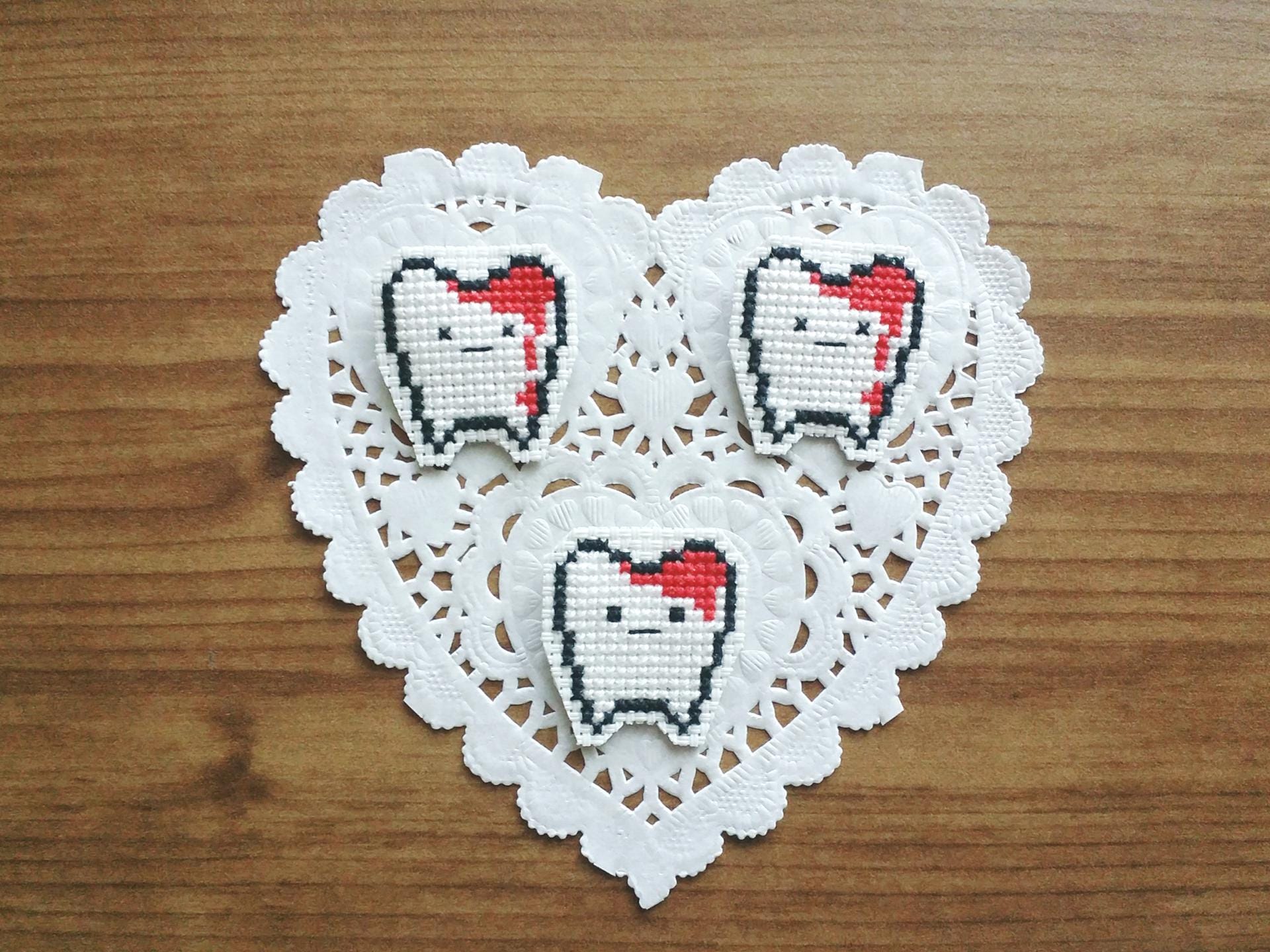 Bloody Gums Tooth Cross Stitch Pattern: Kawaii Dentist Decor (PDF ...