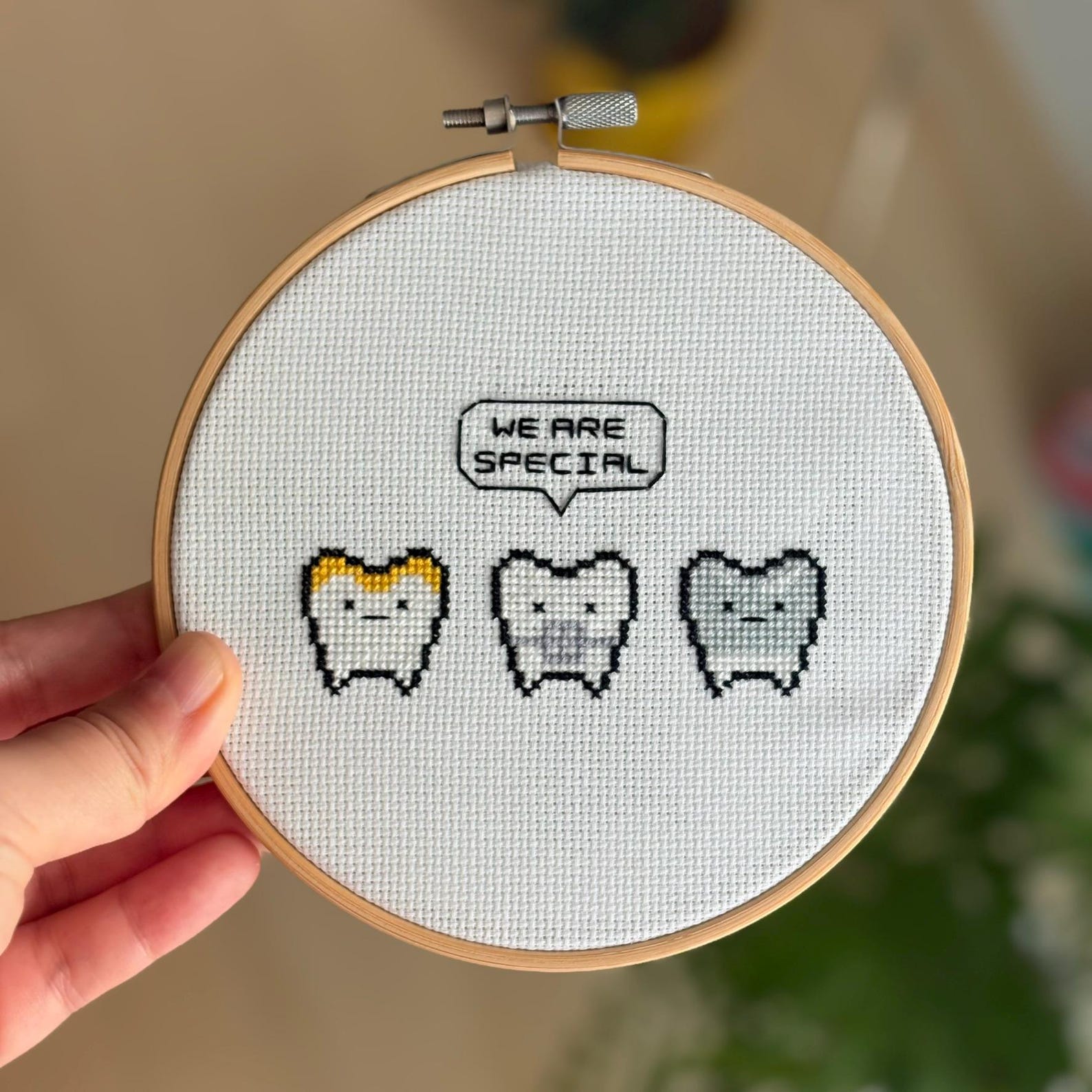 Tooth Cross Stitch Pattern - Orthodontic Braces, Silver Crown, Gold ...