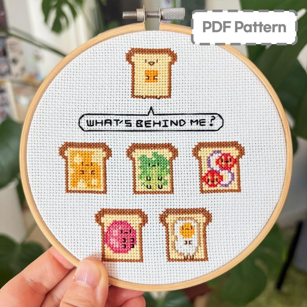 Toast Series Cross Stitch Pattern – Snarky Mini Design (PDF Download ...