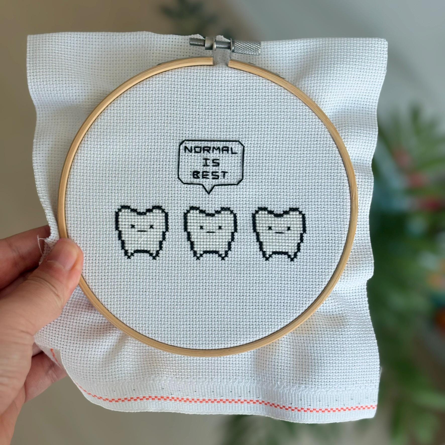 Plain Tooth Cross Stitch Pattern - Tooth Fairy, Teeth, Wisdom Tooth ...